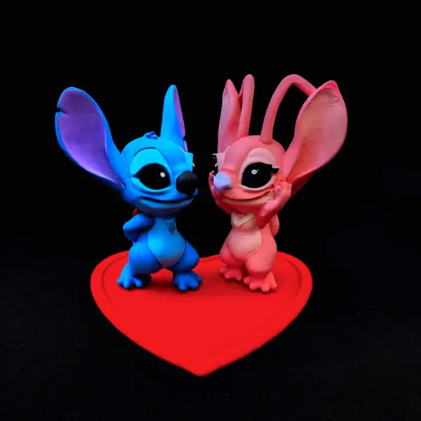 Stitch y Angel – Riseland – Impresión 3D en Colombia